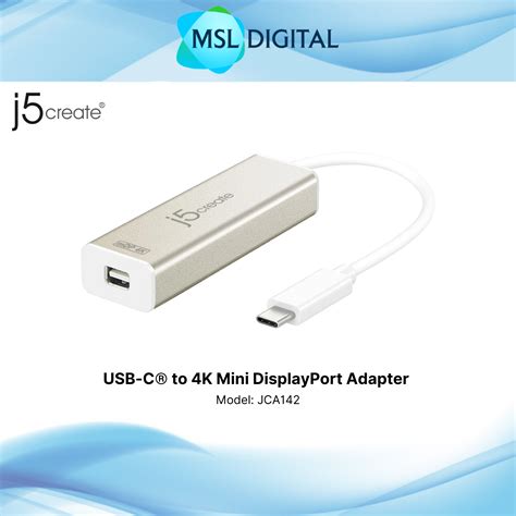 J Create USB Type C To K Mini Displayport Adapter JCA MSL Digital Online Store