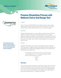 Pomeroy Streamlines Process With Netformx End To End Design