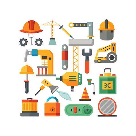 Premium Vector Construction And Tools Icons Set
