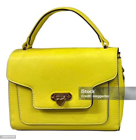 흰색 배경에 손잡이 격리가 있는 노란색 여성용 깔끔한 가방 가방에 대한 스톡 사진 및 기타 이미지 가방 개인 장식품 노랑 Istock