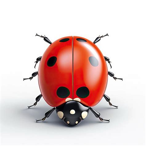 Premium Vector 3dvectorladybugonwhitebackground Colorful Brush