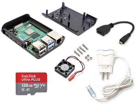 raspberry pi 4 b 4gb ram kit element14 completo 128gb fan cooler ipramet