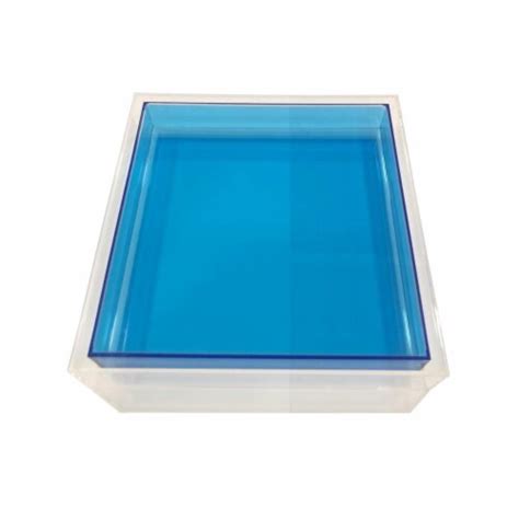 R16 Home Lect Blue Neon Encased Lucite Tray Blue 1 Ralphs
