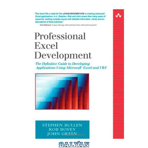 دانلود کتاب Professional Excel Development The Definitive Guide بلیان