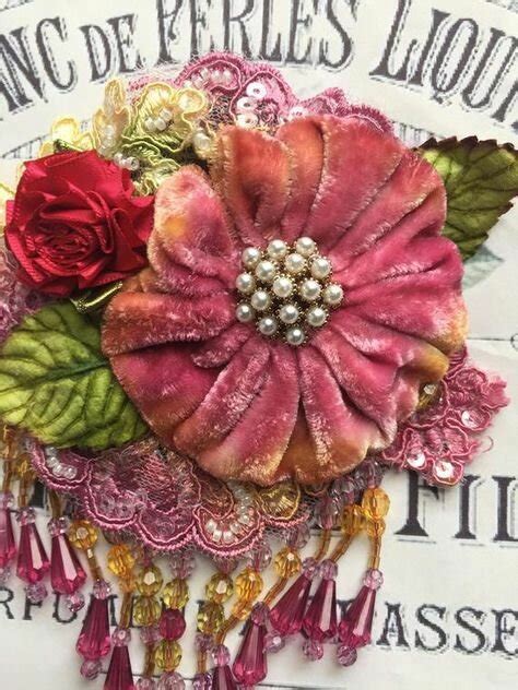 Бархатные брошки настоящая находка для романтичных особ Кладовая рукодельницы Дзен