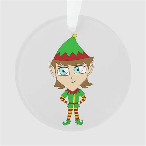 Chibi Elf Ornament Zazzle Elf Ornaments Elf Chibi