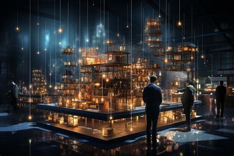 Premium AI Image IoT Smart Factory In Industry Concept