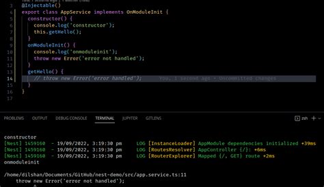 exception not caught in onmoduleinit · issue 10298 · nestjs nest · github