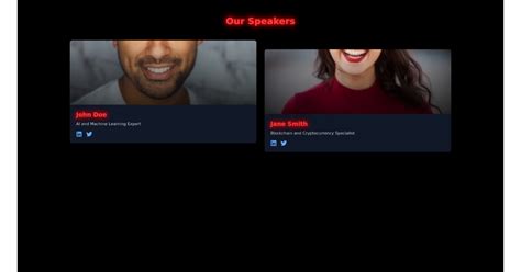 Speaker Section Free React Tailwind Component