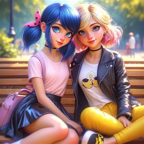 Zoe And Marinette In The Park By Yet Two More Idiot On Deviantart