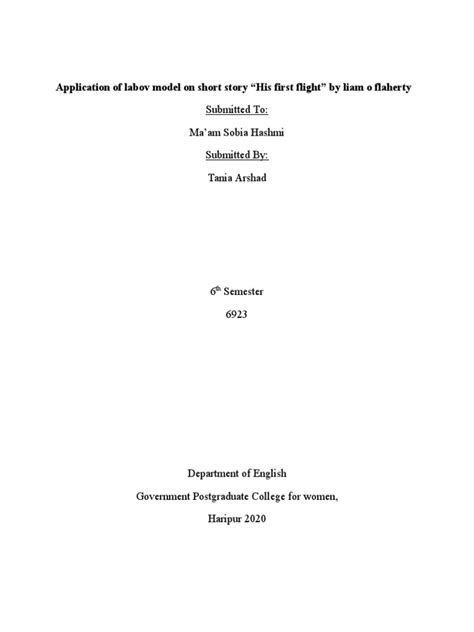 Labov Model Of Narrative Essay Pdf Narrative