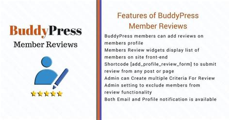 Free Wordpress Buddypress Member User Profile Review Plugin