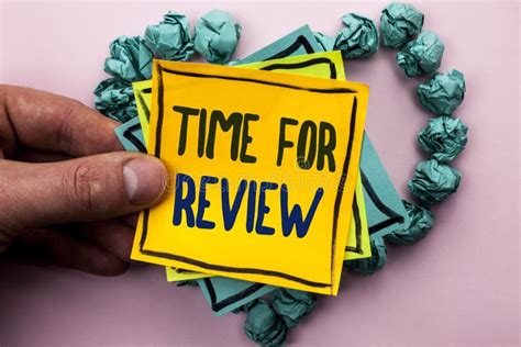 Handwriting Text Time For Review Concept Meaning Evaluation Feedback Moment Performance Rate