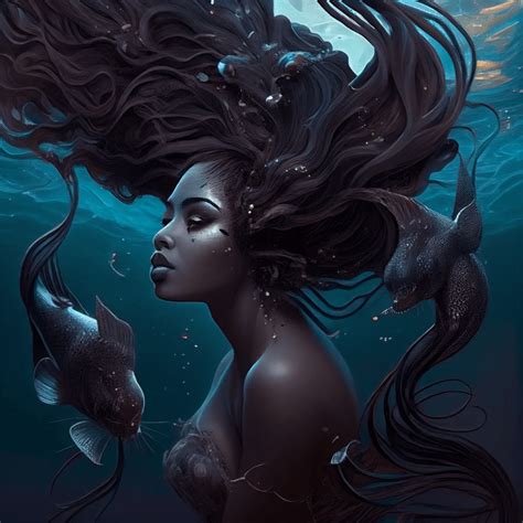 246 Free Black Mermaid Fantasy Art Images Print Use Share