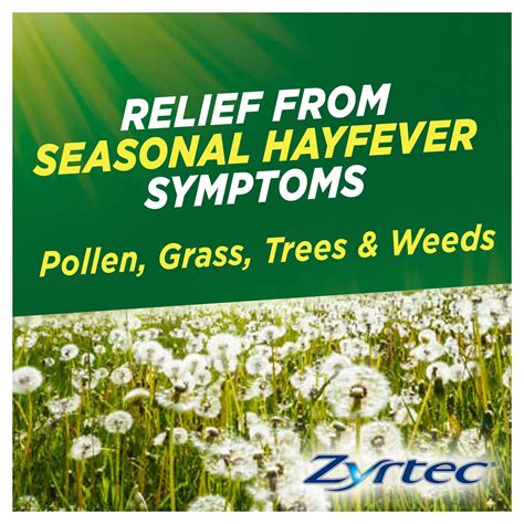 10 Pack Zyrtec Rapid Acting Hayfever Allergy Relief Antihistamine
