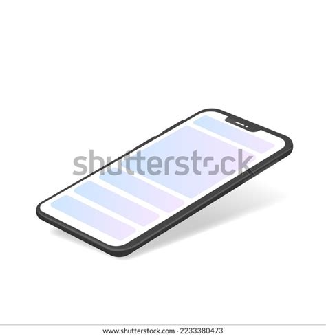 Realistic Smartphone Mockup Device Ui Ux Stock Vector Royalty Free Shutterstock