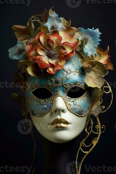 Masquerade Mask With Peacock Feathers AI Generated Stock Photo At Vecteezy