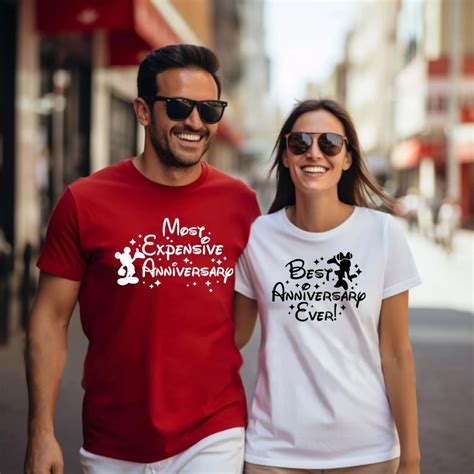 Funny Disney Anniversary Couple Matching Shirts Mickey Mouse Minnie