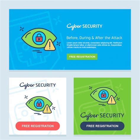 Premium Vector Cyber Security Design Template Vector