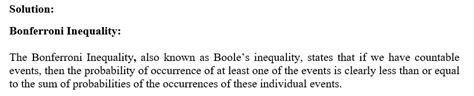 Answered Define Bonferroni Inequality Bartleby