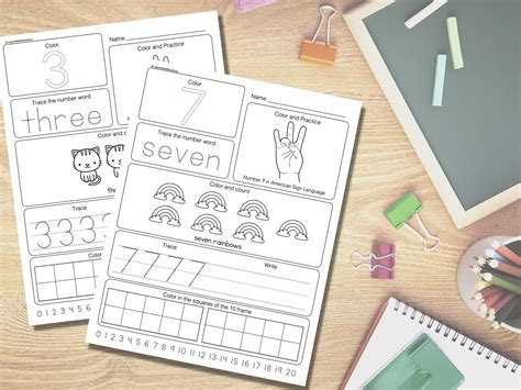 Number Worksheets 0 20 Printables ASL Numbers Counting 10 Frames