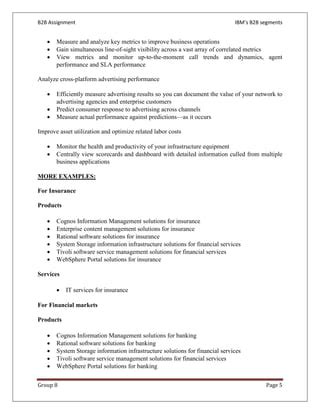 IBM B2B Segments PDF Cloud Computing Internet