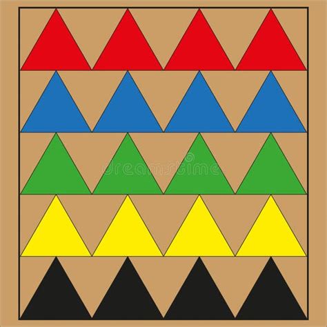 Colorful Triangle Pattern Geometric Abstract Design Symmetrical Composition Vector Stock