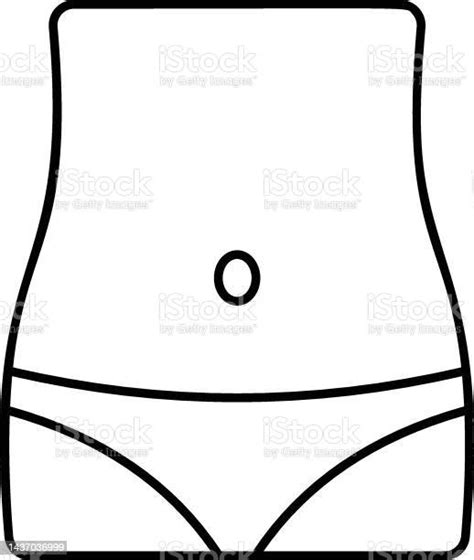 여성 슬림 배꼽 개념 배꼽 벡터 개요 아이콘 디자인 장기 시스템 기호 인체 해부학 기호 인체 부분 스톡 일러스트레이션 깔끔한에 대한 스톡 벡터 아트 및 기타 이미지 Istock