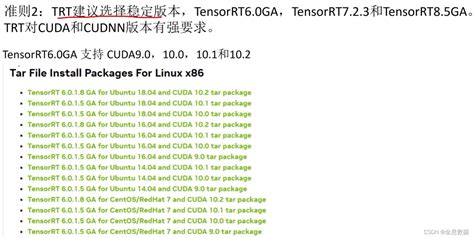 Driver、cuda、cudnn和tensorrt的关系【一】tensort Cuda版本对应 Csdn博客
