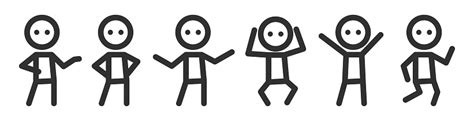 Stickman 아이콘 인간의 세트 다양한 포즈를 취한 남자 스틱 그림 사람들 고립 된 픽토그램 사람 손 제스처 투명 배경에 Png 가리키기에 대한 스톡 벡터 아트 및 기타