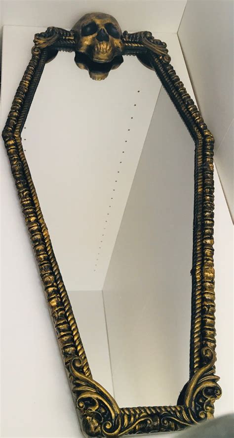 Gothic Wall Mirror Gold Coffin Gothic Mirror Large Gothic Mirror