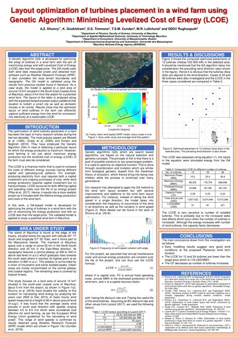 Pdf Layout Optimization Of Turbines Placement In A Wind Farm Using