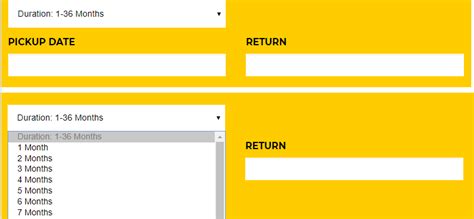 Javascript Bootstrap Datetime Picker With Monthly Duration Option 1 Month 2 Months 3 Months