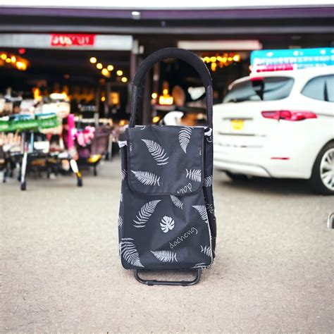 Количка за пазар 2 колела метална рамка лята дръжка с незалепваща зона Emag Bg