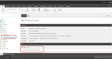 sitecore knowledge transfer example of sitecore command template with