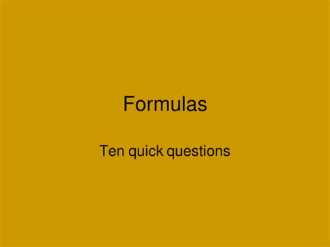Formula Substitution Teaching Resources