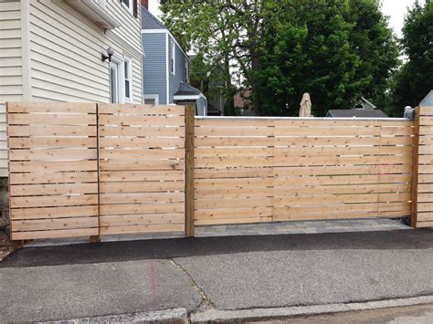 Modern Fences With Horizontal Boards Style Durability And Function