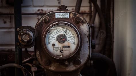 An Old Industrial Metric With An Old Meter Inside Background Gas Meter Picture Background Image
