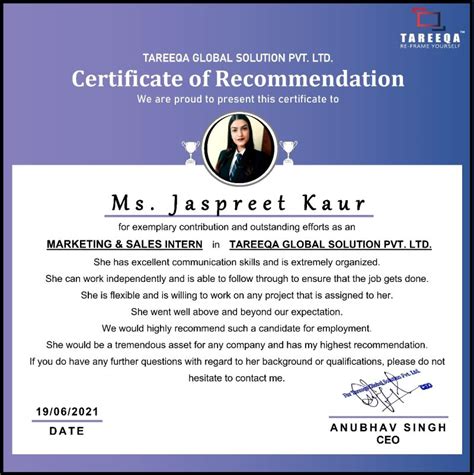 jaspreet kaur on linkedin internship