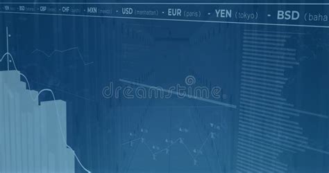 animation of multiple graphs and currency signs moving over data center