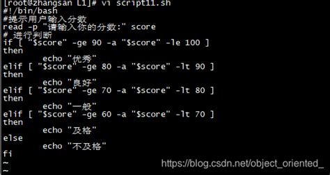 shell脚本第二篇 if else选择分支结构和case分支结构 shell 脚本 if else 判断分支语句中 else