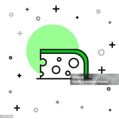 흰색 배경에 격리 된 윤곽 선자 치즈 아이콘 벡터 가득 찬에 대한 스톡 벡터 아트 및 기타 이미지 가득 찬 구멍 다중 색상 Istock