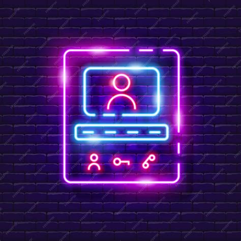인터콤 패널 네온 사인 디자인을 위한 벡터 그림 보안 시스템 스마트 홈 개념 프리미엄 벡터