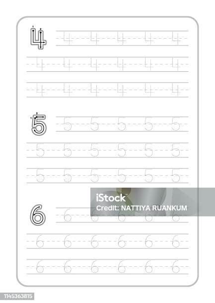 무료 필기 번호는 숫자를 학습 번호를 작성 하기 위한 페이지를 추적 숫자 유치원 벡터에 대 한 워크 시트를 추적 건강관리와 의술에 대한 스톡 벡터 아트 및 기타 이미지