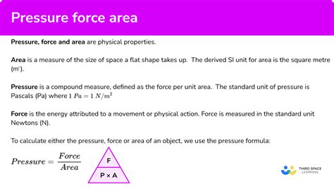 Pressure Force Area Gcse Maths Stepsand Examples