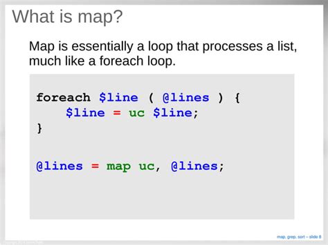 map grep sort ppt