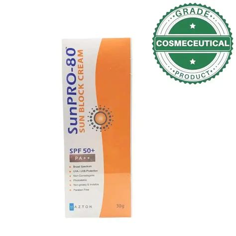 Sun Pro Sunblock Spf 80 Broad Spectrum Protection For Radiant Skin