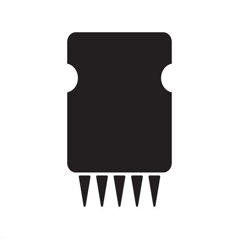 Electronic Components And Microchip Icon Vector Drawing 11132052 Vector