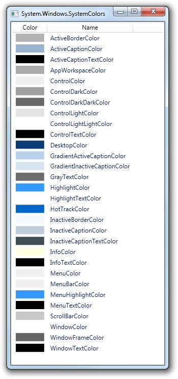 Wpf How Do I Use The Correct Windows System Colors Stack Overflow