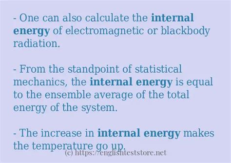 Internal Energy Use In Sentences Englishteststore Blog